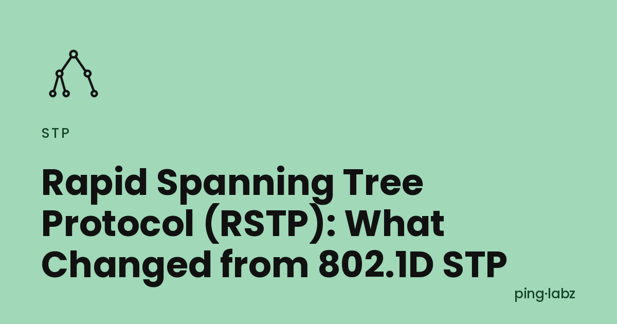 RSTP (Rapid Spanning Tree Protocol): What Changed from STP