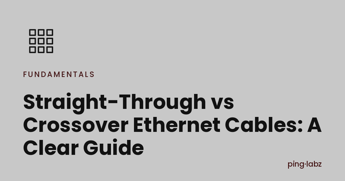 Straight-Through vs Crossover Ethernet Cables